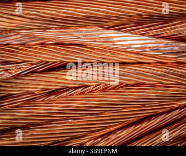 Old remains of a copper cable shortened for melting down Stock Photo ...