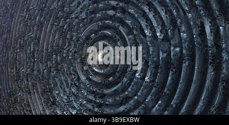 a huge wave moves through space 3d rendering Stock Photo - Alamy