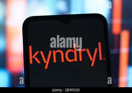 In this photo illustration, Kyndryl Holdings, Inc. logo seen displayed ...