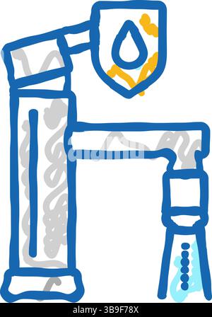 Color hand drawn water faucet Stock Vector Image & Art - Alamy