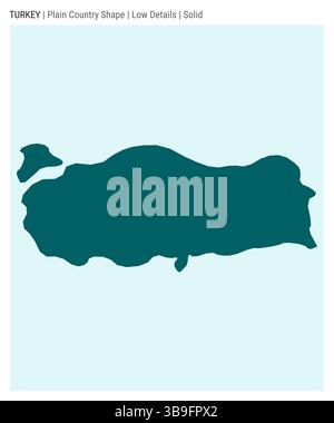 Turkey - plain country shape. Low, medium and high detailed maps of ...