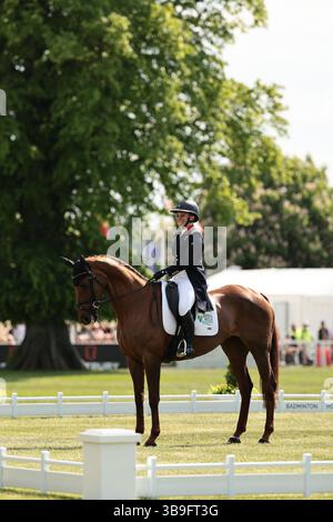 Gemma Stevens on Jalapeno during the dressage stage on day three of the ...