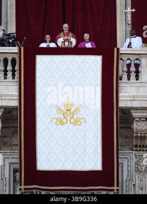 Pope Leo XIV, second from left, arrives in St. Peter's Basilica at the ...