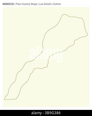 Morocco map outline country shape national borders state Stock Vector ...