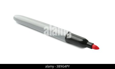 One red color marker isolated on white Stock Photo - Alamy