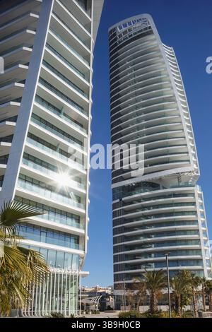 Cyprus, Limassol (Lemesos), Trilogy Towers Modern High-rise Buildings ...