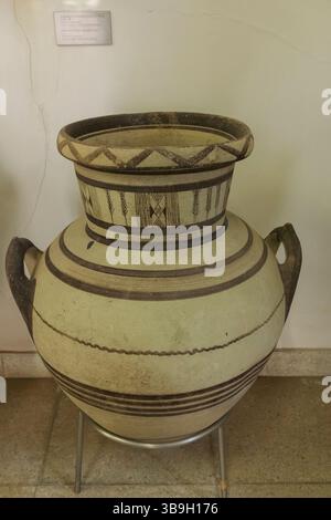 Cyprus, Episkopi, Episkopi Museum, Exhibit of Clay Storage Vessels ...
