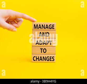 Adapt to changes symbol. Concept words Adapt to changes on wooden ...