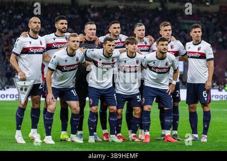 line up bologna during the Serie A soccer match between Inter and ...