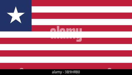 Flag of Liberia. Liberia flag official colors and proportion digital ...
