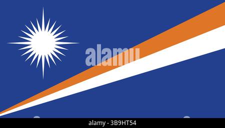 Flag of Marshall Islands. Marshallese national banner and patriotic ...