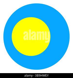 Palau flag, vector illustration on a white background Stock Vector ...