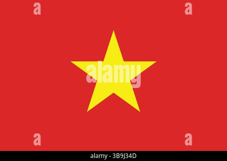 Flag of Vietnam. Vietnam flag official colors and proportion digital ...