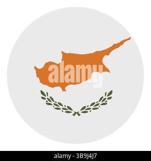 cyprus country flag concept with grunge design suitable for a logo icon ...