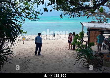 Kaiji Beach (Minamihama), also known as "Star Sand Beach," where grains ...