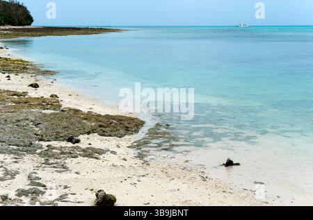 Kaiji Beach (Minamihama), also known as "Star Sand Beach," where grains ...