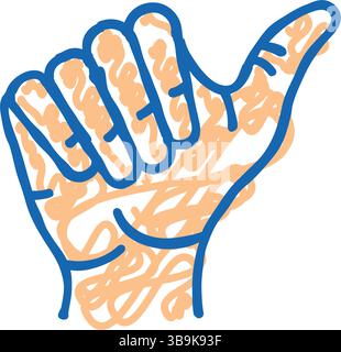 opposable thumb human evolution color icon vector illustration Stock ...