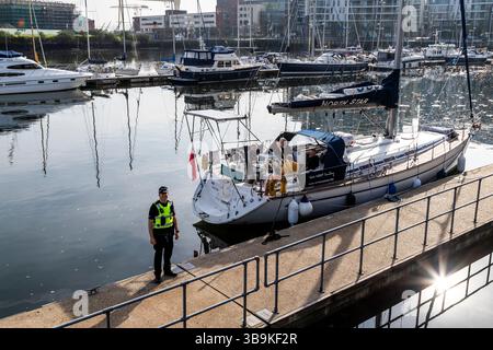 On patrol with Constable Burke of the Belfast Harbour Police, Belfast ...