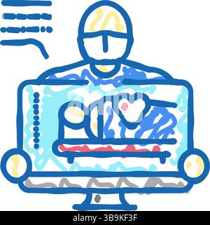 medical simulation biomedical color icon vector illustration Stock ...