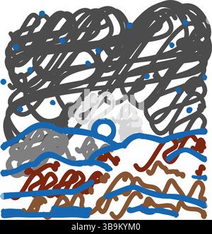 Mars landscape, alien planet sunset background, red desert surface with ...