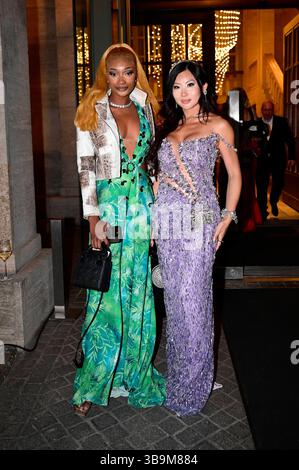 Samira Diasso und Miss China Kioko Li beim Presseevent Stardesigner ...