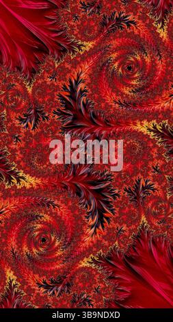 Computer generated web floral background. Big and small colorful ...