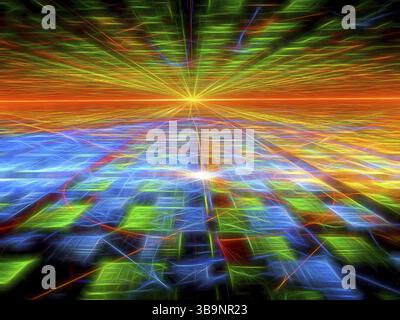 Glowing stripes. Computer generated 3d render Stock Photo - Alamy