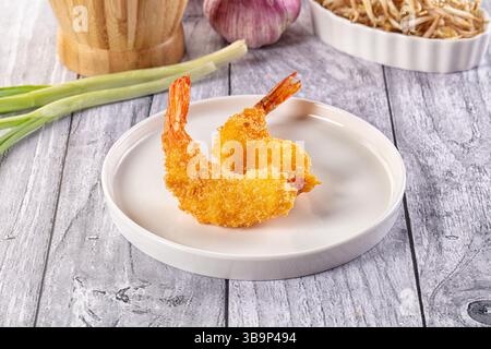 Golden crunhy breaded prawn appetizer snack Stock Photo - Alamy