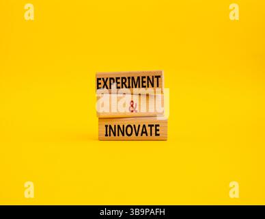 Experiment and innovate symbol. Concept words Experiment and innovate ...