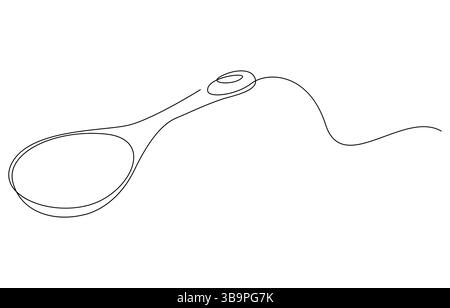 Continuous One Line Drawing. Spoons, Forks, Knife, Eating Utensils ...