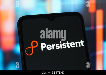 In this photo illustration the Persistent Systems logo is seen ...