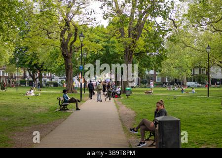 LONDON- APRIL 28, 2025: Parsons Green in SW6, a public park and ...