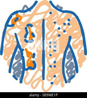 rash skin lesions disease symptom color icon vector. rash skin lesions ...