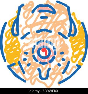 difficulty swallowing disease symptom color icon vector. difficulty ...