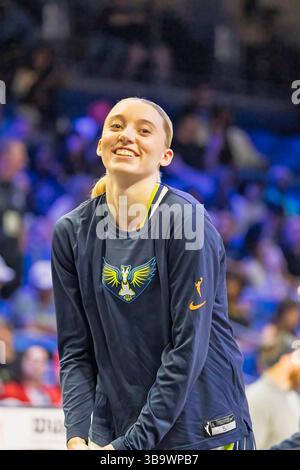 Dallas Wings guard Paige Bueckers (5) shoots over Minnesota Lynx ...