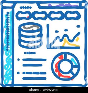 database dashboard icon doodle illustration Stock Vector Image & Art ...