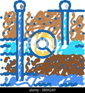 soil permeability hydrogeologist color icon vector illustration Stock ...