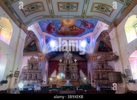 The Interior Of Baclayon Church, Baclayon, Bohol, The Philippines Stock Photo - Alamy