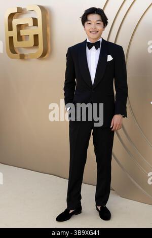 Alex Shibutani attend the arrivals of the 2025 Gold Gala at The Music Center in Los Angeles, CA ...