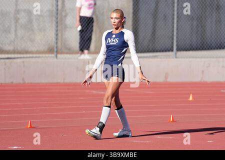 Transgender athlete AB Hernandez of Jurupa Valley competes in the girls ...
