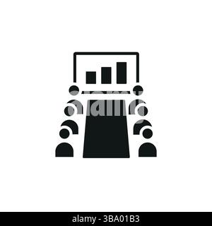 Professional Business Team Meeting Silhouette Vector for Corporate ...