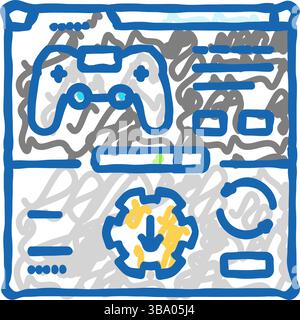updates game development icon doodle illustration Stock Vector Image ...