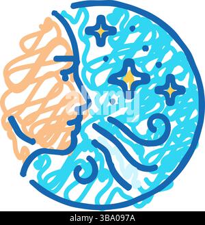 breathing exercises mental health color icon vector illustration Stock ...