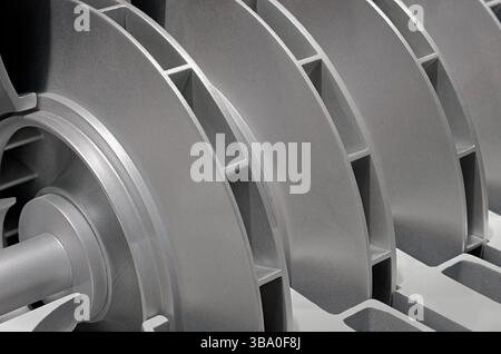 Internal structure of a centrifugal pump. Abstract industrial ...