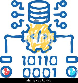 source code management icon doodle illustration Stock Vector Image & Art - Alamy