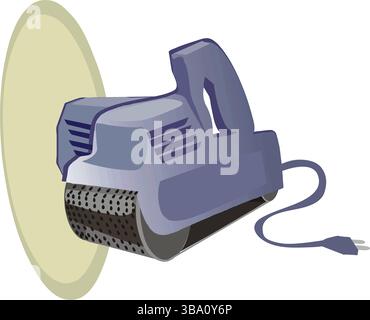 Electric belt sander for sanding wood and other materials Stock Vector ...