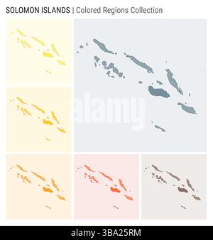 Map of Solomon Islands with the provinces Stock Vector Image & Art - Alamy