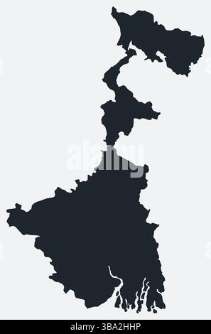 West Bengal state outline map set Stock Vector Image & Art - Alamy