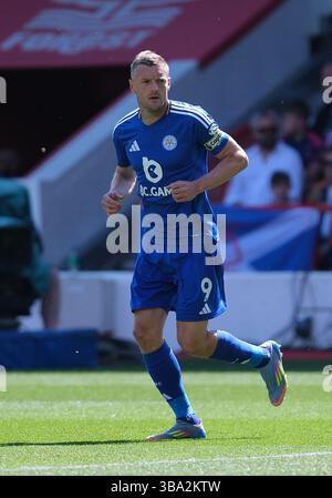 LEICESTER, UK. MAY 11TH Jamie Vardy of Leicester City pictured during ...