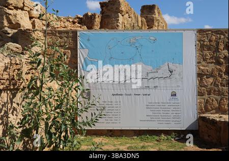 Apollonia Tourist Map Stock Photo - Alamy